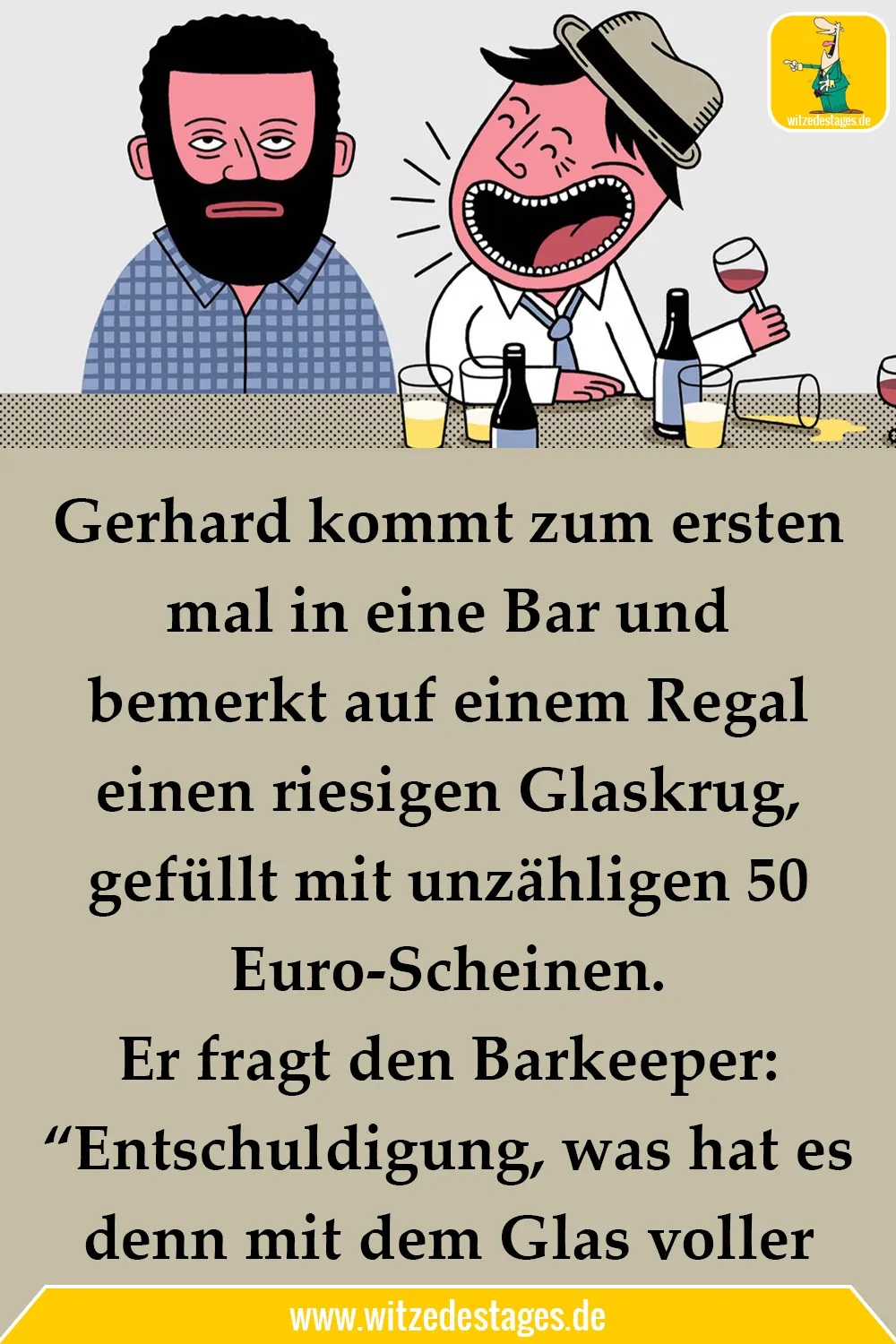 Gerhard kommt zum ersten mal in eine Bar – Witz Des Tages